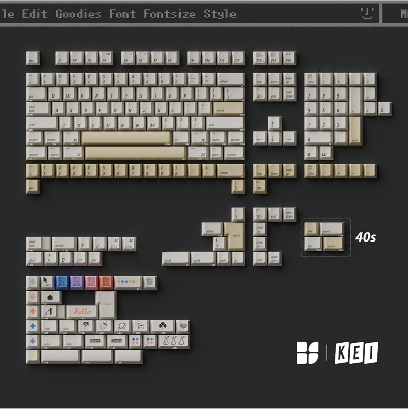 Keyboard Science Mac Color Cherry Profile ABS/PBT Keycaps Set ...