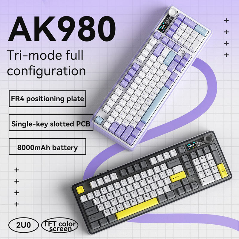AJAZZ AK980 TFT Display Wireless Mechanical Keyboard – mechkeysshop
