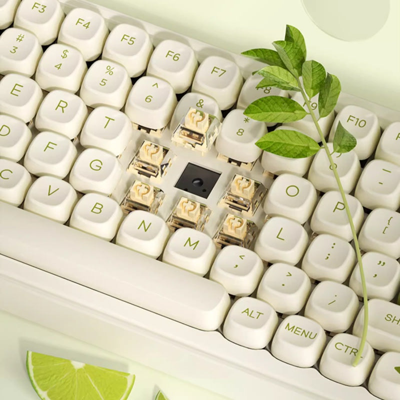 DAREU Z82Pro Sugar Cube Series Lime Three Mode Mechanical Keyboard ...