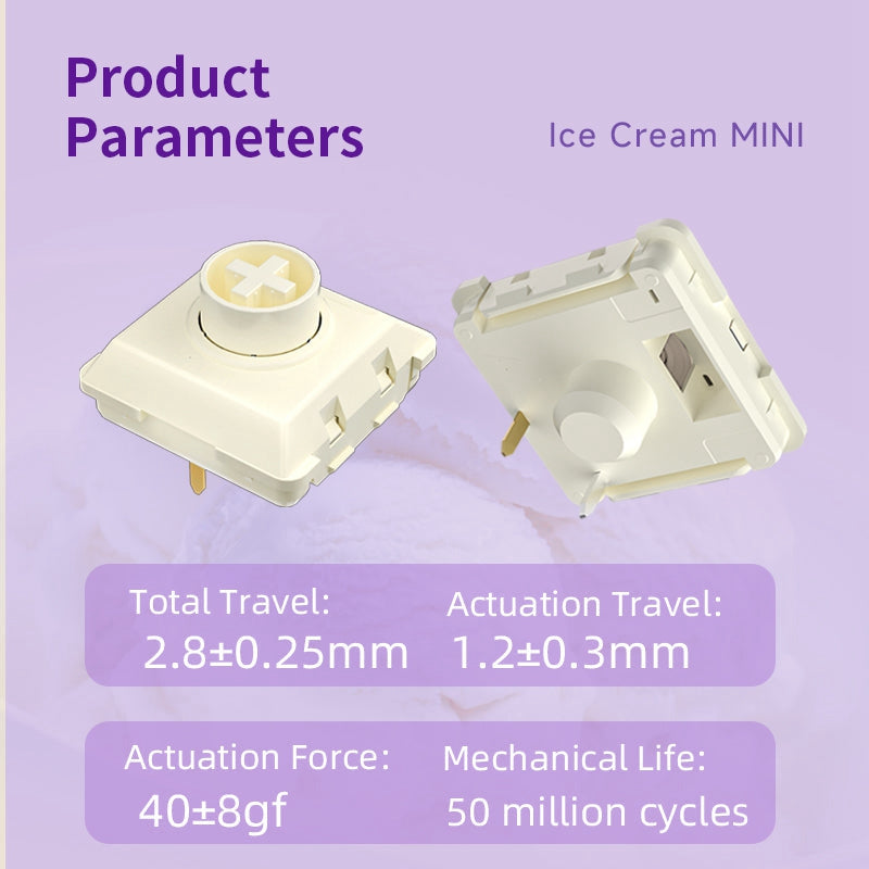 Kailh Ice Cream Mini Low Profile POM Mechanical Switches – mechkeysshop