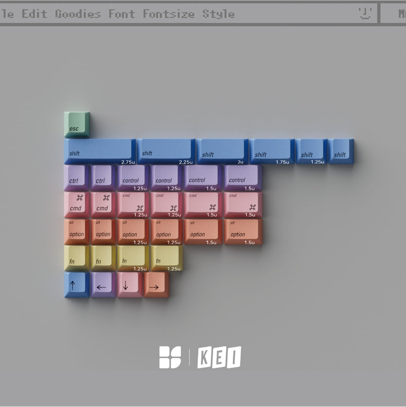 Keyboard Science Mac Color Cherry Profile ABS/PBT Keycaps Set ...