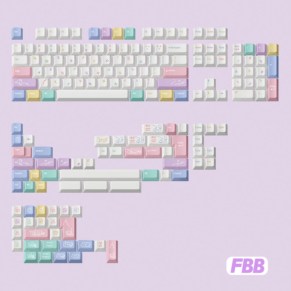 FBB Good Night PBT Cherry Profile Keycaps Set – mechkeysshop