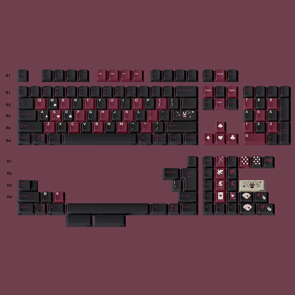 FBB Magic Cherry Profile PBT Keycaps Set – mechkeysshop