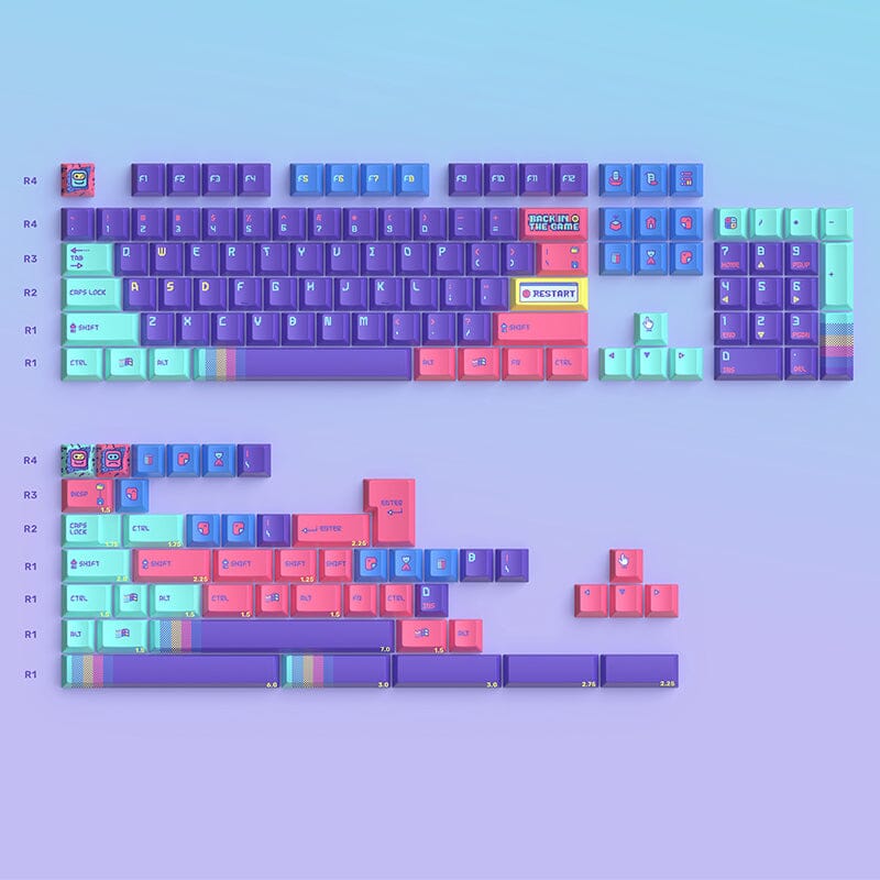 KeyTok Back in the Game Cherry Profile Keycaps – mechkeysshop