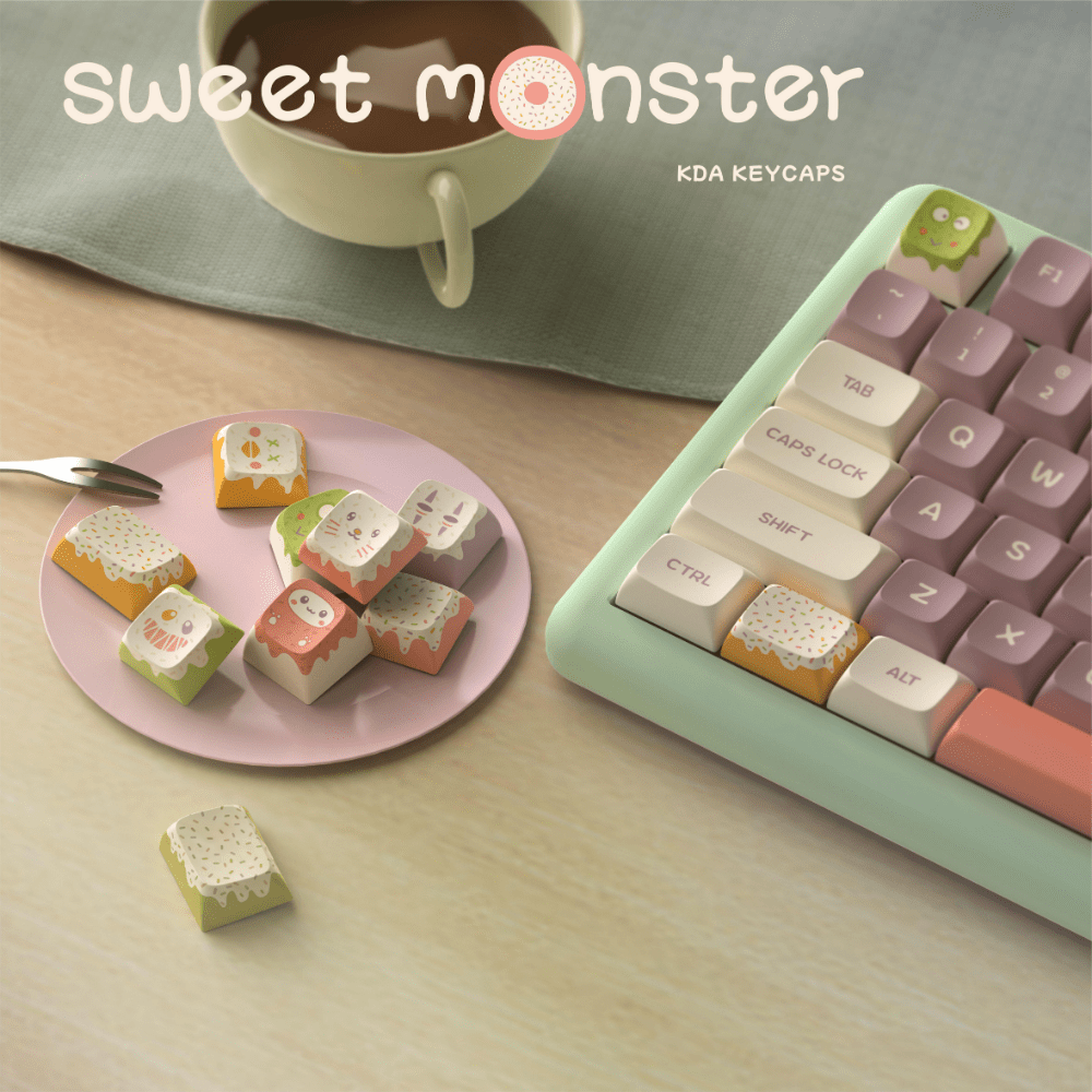 KeyTok Sweet Monster KDA Profile Keycaps – mechkeysshop